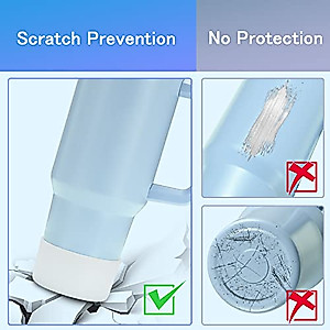 4 PCS for Stanley Boot, Silicone Bottom for Stanley Cup Boot Quencher Adventure 40oz&for Hydroflask Boot 12-24oz for Stanley Tumbler Accessories for Stanley Cup Accessories Avoid Scratches&Noise