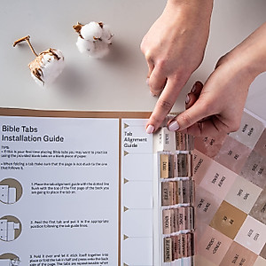 DiverseBee Spanish Bible Tabs (Large Print, Easy to Read), Bible Journaling Book Tabs, Christian Gift, 66 Bible Tabs Old and New Testament, Includes Catholic Books and 9 Blank Tabs (Paz)