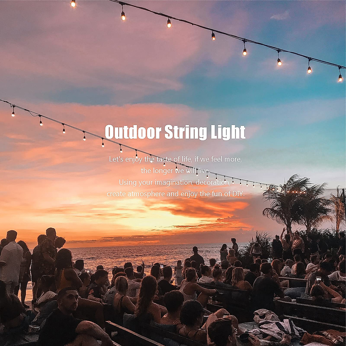 NEREUS String Light Hanging Kit with 250 Ft Nylon Coated 304 Stainless Steel Wire Rope, String Light Suspension Kit, Guide Wire with Turnbuckles and Hooks for Patio, Backyard Lighting Accessories