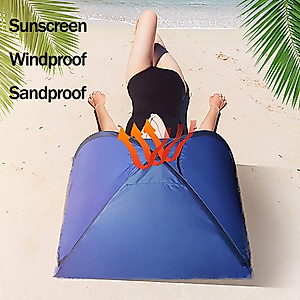 COLEON Portable Sun Shelter Mini Head Pop Up Tent for Beach Sunbathing Windproof Sand Proof
