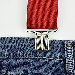 Hold’Em Suspenders for men Heavy Duty for Big and Tall-White-2X