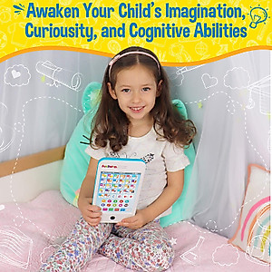 Kid Tablet - Kindergarten Learning Activities, ABC Learning for Toddlers, Learning & Education Toy for 3 Year Olds+, Learning Letters & Alphabet, Kids Phone Toy for Speech Therapy & Letter Sounds