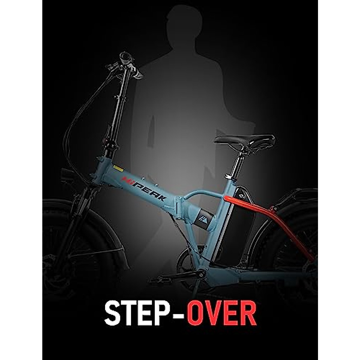 Hipeak Bona Electric Bike for Adults, Ebike 750W/48V/15Ah, 20" x 4.0" Fat Tire Electric Bike Folding with Removable Battery, Step-Over Folding Adult Electric Bicycles Front Shock Absorber