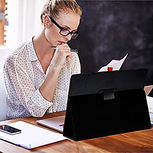 iNenya Portable Small White Board, 12" x 9" Magnetic Dry Erase Board with Stand, Desk Whiteboard for Kids Drawing, Comes with 1 Marker with Eraser for Clear, (Black)