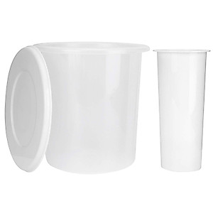 Shaved Ice, Clear Round Reusable Portable Shaved Ice Cup for Ice Bucket Refillable Making Model with Lid