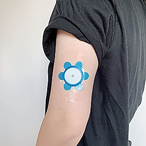 Plastic Covers for Freestyle Libre,Soft Plastic Covers Easy to Apply and Remove (Blue Translucent-Covers ONLY, 2pcs)