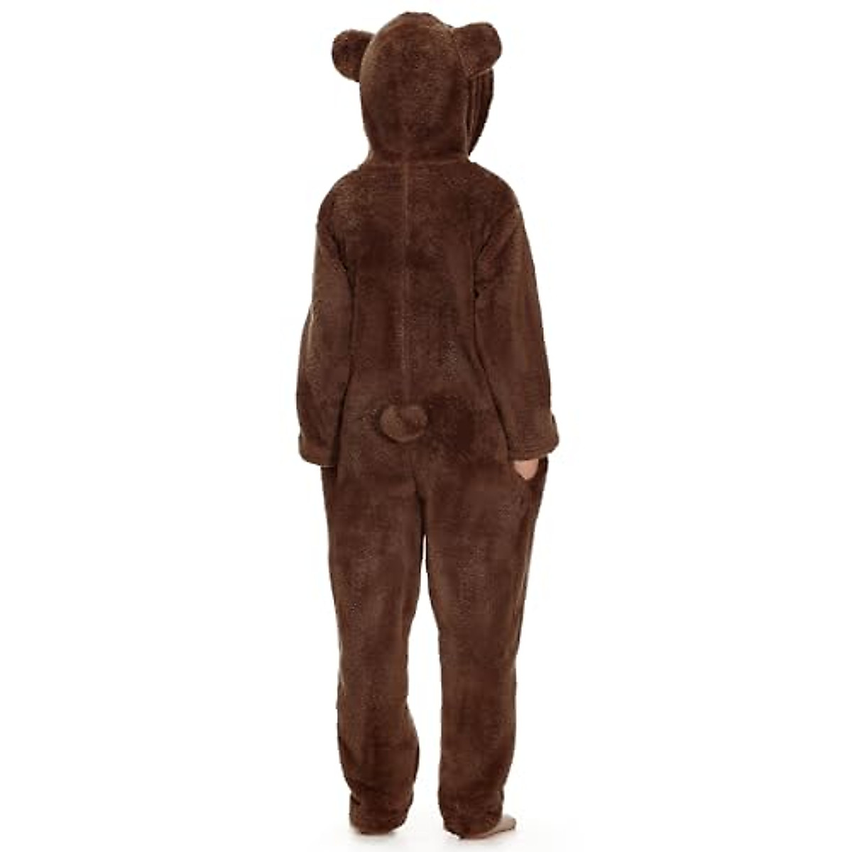 Halloween Dress Up Animal Cartoon Jumpsuit Unisex Fleece Brown Bear Onesie Size 5-6 Years