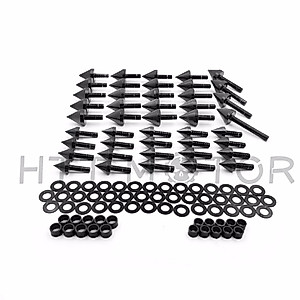 HTTMT MT215-008- Black Spike Fairing Bolts Compatible with 1999-2000 CBR 600 F4 2001-2007 Cbr600 F4I