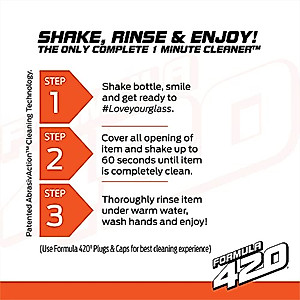 Formula 420 Cleaner - Pyrex, Glass, Metal and Ceramic - 12 Oz. Bottles. 2 Pack