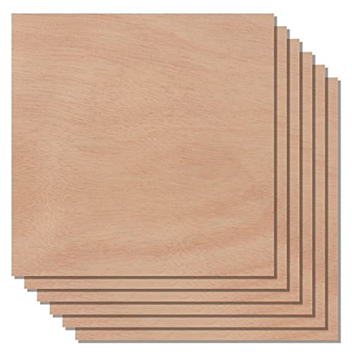 xTool Selected Mahogany Plywood 30 PCS, 1/8" Thin Wood Sheets 12" x 12" A/B Grade Mahogany Wood for Crafts, Laser Cutting & Engraving, Unfinished Wood Pieces for Crafts & for DIY Decorations