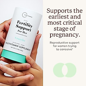 Premama Fertility Support for Her Powder Packets, Multivitamin Supplement To Support Normal Ovulatory Function and Egg Quality, Gluten-Free, Vegan, Unflavored, 28 Single-Serve Packets
