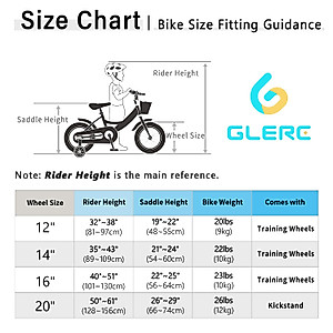 Glerc Maggie 14 Inch Girls Bike Ages 2 3 4 5 6 7 Years Old Kids Bicycle Princess Style with Doll-Seat & Basket & Training Wheels & Bell for Birthday, Pink