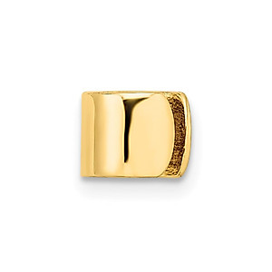 Diamond2Deal 14K Yellow Gold Polished Single Ear Cuff Earrings for Women (L- 7.8 mm, W- 5.75 mm)