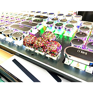 Handmade DSA Shinning Gem Resin Sequined Keycap OEM Profile for Cherry MX RGB Switch Gaming Mechanical Keyboards