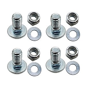 4PK 710-0451 712-04063 Replacement Skid Shoe Bolts Carriage Bolts Nuts and Washers Kit kit for Cub Cadet MTD Snow Blower Skid Shoes 784-5580 712-04063 736-0242 (5/16-18)-3/4"