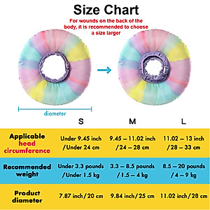 EWES Cat Cone Collar Soft M Size Alternative Neck Cones to Stop Licking for Cats Dogs Kitten Comfy Elizabethan Collars After Surgery Neuter Cat Dog Donut Collar for Pet e Collar Recovery Shame