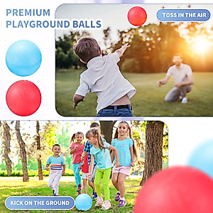 Civaner 2 Pack of 5 Inch PVC Made Dodgeball Balls, Red Blue, Suitable for Kids Outdoor Play, Exercise, Yoga