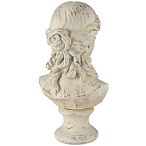 Kensington Hill Classic Greek 17 1/2" H Antique White Bust with Black Round Riser