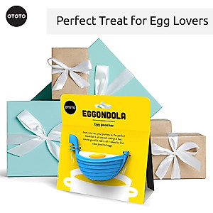 NEW!!! Eggondola Egg Poacher by OTOTO - Poached Egg Silicone Egg Cooker - Gondola Egg Silicone Poacher for Cooking Eggs - Kitchen Egg Cooker, Perfect Egg Maker - Egg Design Maker, Egg Kitchen Gadgets