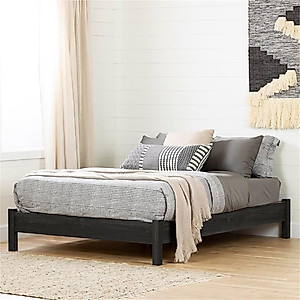 South Shore Step One Essential Platform Bed, Full, Gray Oak