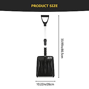 Happyyami Hand Tools Small Multitool Snow Shovel Sand Mud Remover: Car Trunk Vehicle Shovel Retractable Tool for Outdoor Camping Garden Construction Supplies Black Hand Tools Small Multitool