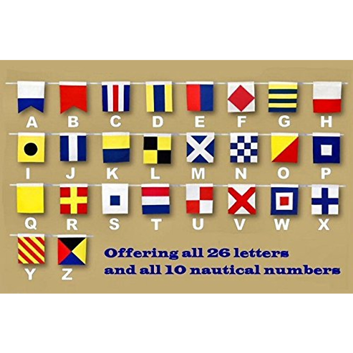 Hampton Nautical Letter F Nautical Cloth Alphabet Flag, Letter C