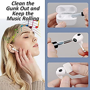 iPhone Cleaning Kit Port Cleaner Repair & Restore Tool for iPad Pro Watch Cell Phone Charging Port, Lightning Charger Cables Speaker Airpod Cleaning Putty Dust for All Devices - Snowflake Multitool