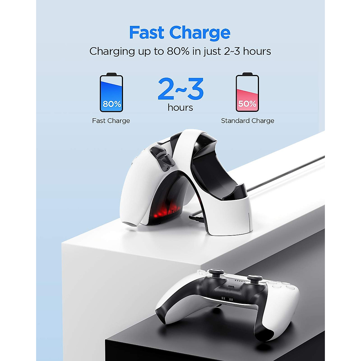 binbok P5 Controller Charger Station, Charging Station Dock, P5 Charger with LED Indicators, Fast Charging, Safety Chip