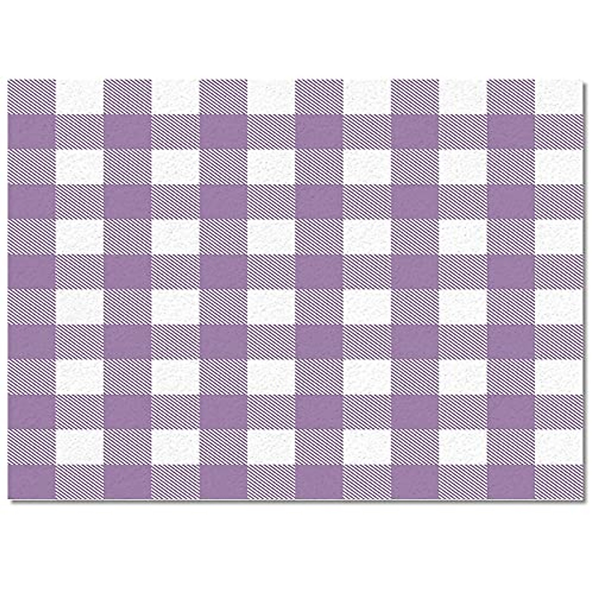 ARTSHOWING Lavender Purple Plaid Large Area Rug 2' x 3', Durable Indoor Outdoor Rugs with Non-Slip Backing for Bedroom Living Room Nursery Kids Home Decor, Fresh Pattern