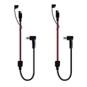 GINTOOYUN DC7909 Male Elbow to SAE Plug Power Cord 14AWG DC7.9mmx0.9mm Right Angle 90-Degree Male to SAE Male Plug Power Cord, for Solar Panels, RV, Portable Charging Station,(2 PCS)