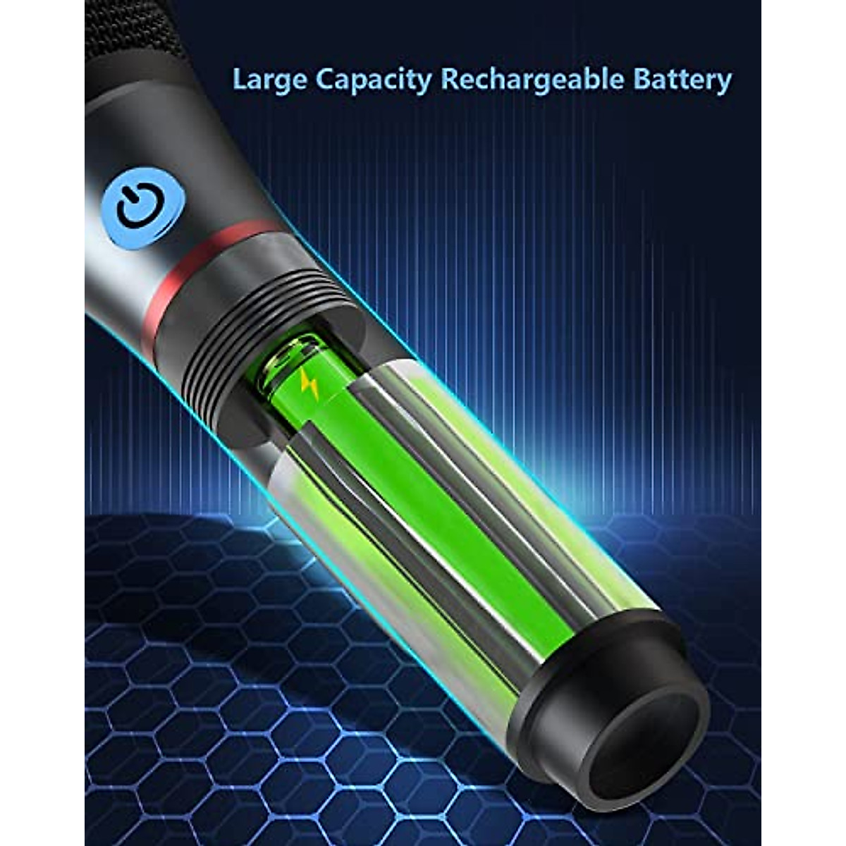 Lococo Wireless Microphone,UHF Metal Rechargeable Handheld Dynamic Mic with USB Receiver Mute Function for Karaoke Party,Computer,Mobile Phone,Amplifier,PA System,Singing Machine