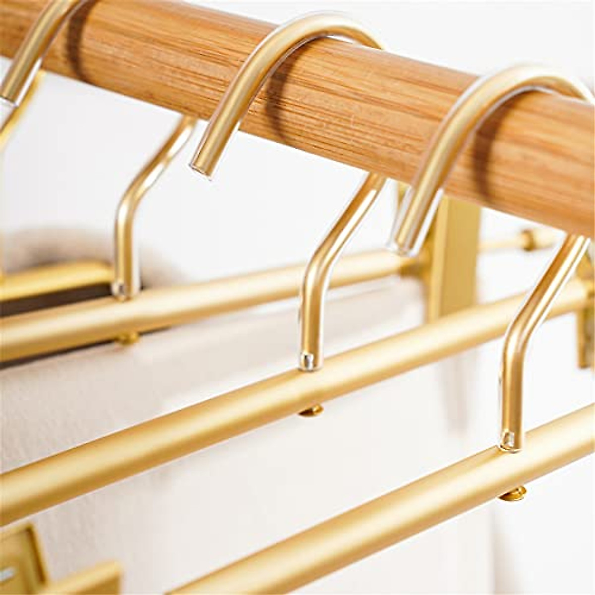 n/a 5pcs Trouser Hanger Clips Aluminum Alloy Anti Slip Pants Skirt Drying Rack Trousers Clips Wardrobe Storage Metal Clothes Hangers
