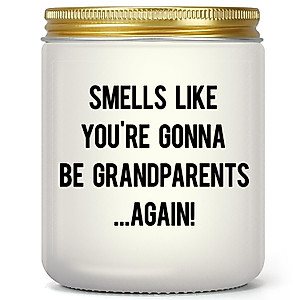 Pregnancy Announcement Gifts for Grandparents, Funny Baby Reveal Gift, Grandparents Again Gifts, Pregnancy Reveal Idea, Promoted to Grandma & Grandpa Gifts, Grandparents To Be, Lavender Scented Candle