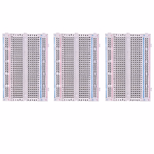 Treedix 3pcs Transparent Plastic Mini Solderless Breadboard 400 Tie Experiment Mini Breadboard for arduino 83 * 55 * 8.5mm