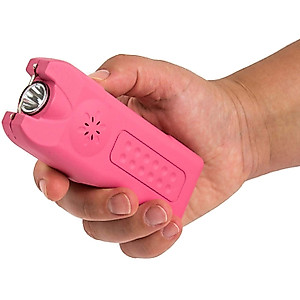 POLICE Stun Gun 628 - Rechargeable with LED Flashlight Siren Alarm, Pink