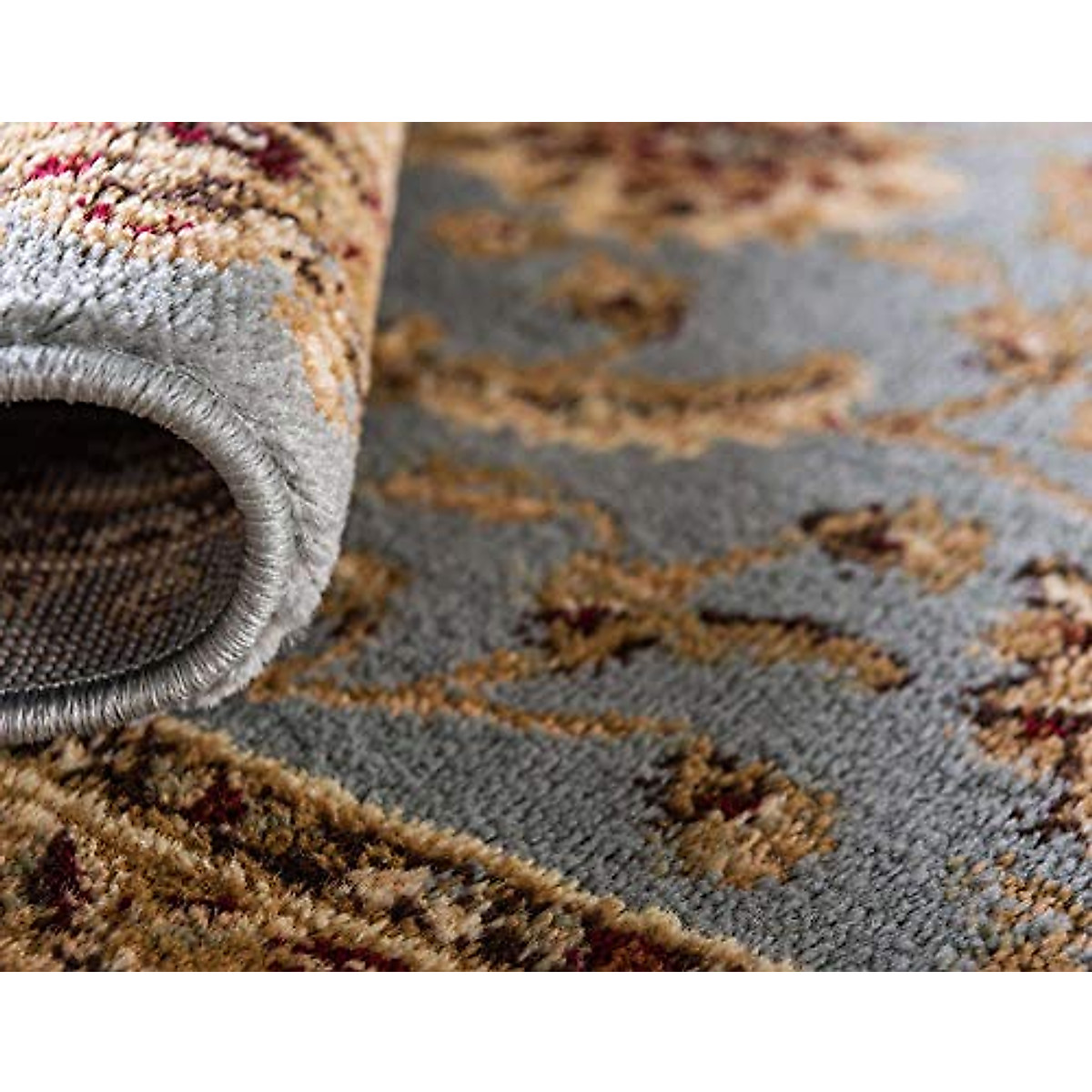 Unique Loom Voyage Collection Traditional Oriental Classic Intricate Design Area Rug, 3' 3" x 5' 3" Rectangle, Light Blue/Cream