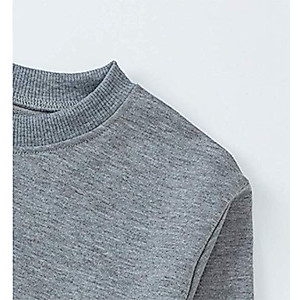 XLXUXU Girls Crop Tops Sweatshirts Kids Cute Long Sleeve Printings Fashion Pullover Shirt Best Friends Grey