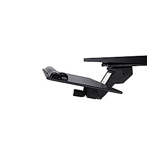 Furmix Adjustable Keyboard Tray Under Desk, Sturdy Platform with Gel Wrist Rest and Mouse Pad, Simply Adjust Height and Tilt for Comfort