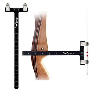 SOPOGER Archery Bow Square Nocking Points Pliers Bow String Knock Kit T Shape Turning Bow Square Ruler Tool String-Loop Nocking Buckle Pliers for Recurve Compound Bow Accessories (Black)