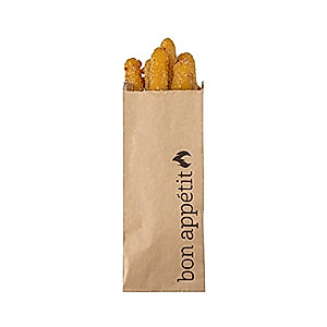 Restaurantware Bag Tek 4.5 x 11.6 Inch Foil Food Bags 100 Pint Size Hot Dog Wrappers - Greaseproof Non Vented Kraft Paper Hot Food Wraps Disposable For To Go Meals
