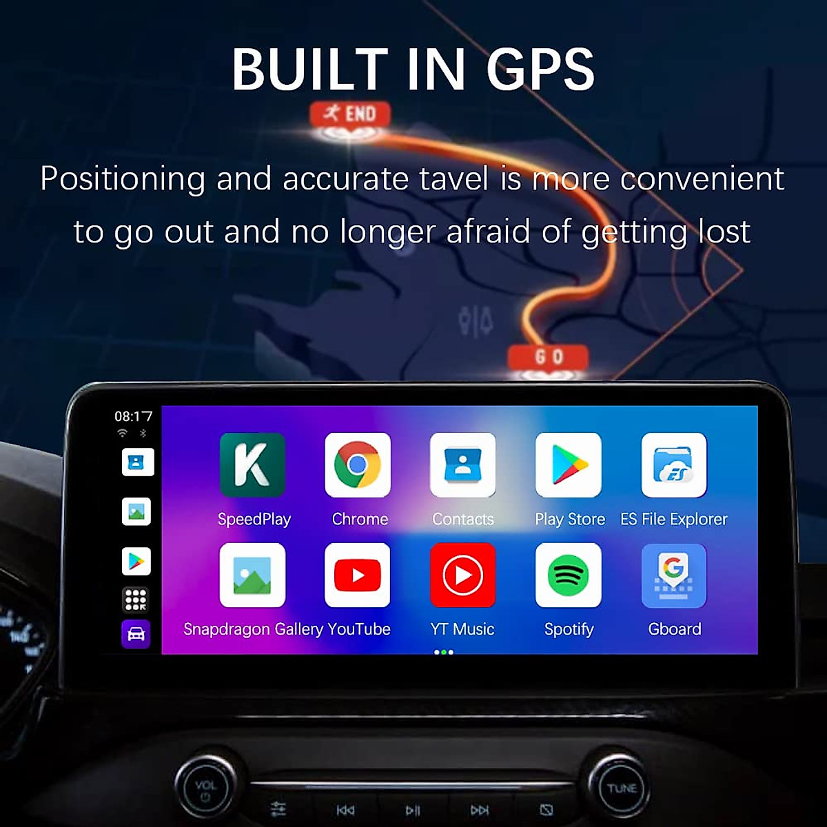 LEXXSON Wireless CarPlay Android Ai Box Wired to Wireless Android 9 Qualcomm Octa-core 4G+64G, Plug and Play