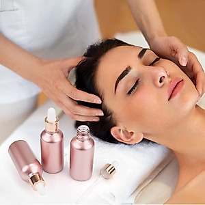 12 Pack Pink Glass Dropper Bottle Essential Oils Bottle With Glass Eye Dropper Perfume Sample Container Glass Vials For Liquids (30ml/1oz)