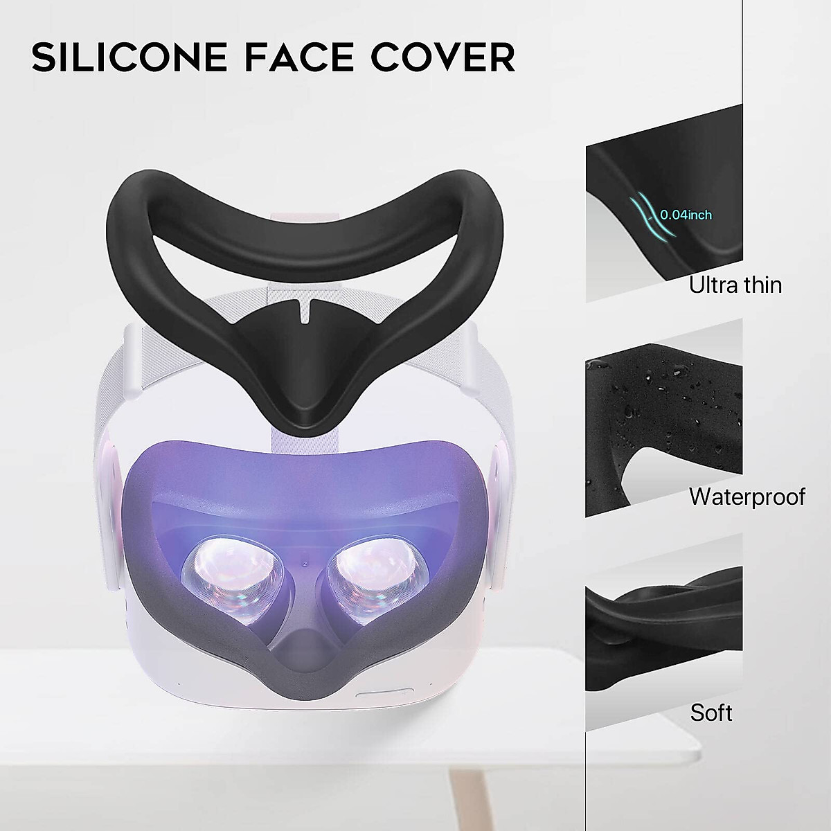 DESTEK All in One Accessories Bundle Compatible with Meta/Oculus Quest 2, Carrying Case Set Includes Head Strap, Controller Grips Cover, Silicone Face Cover, Lens Cover, VR Accessories Travel Kit