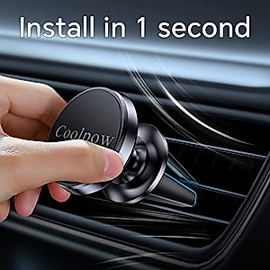 【2-PACK】Car vent Magnetic Phone Mount[ Easily Install ] Reusable Magnetic phone holder for car vent air[ Strong Magnet ] [ 360° Rotation ] Fit for iPhone 13 12 11 Pro Max Samsung & All cell phone