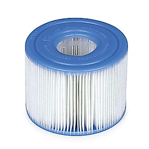 Intex 29011E Type S1 PureSpa Easy Set Pool Spa Hot Tub Filter Replacement Cartridges (6 Filters), Blue and White