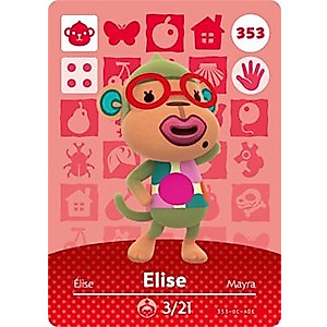 Elise - Nintendo Animal Crossing Happy Home Designer Series 4 Amiibo Card - 353