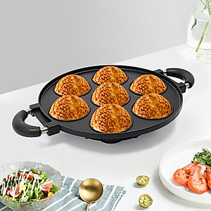 Large Aperture Takoyaki Pan,7 Holes Takoyaki Maker,Nonstick Baking Cake Mould For Home,Bakery,Cafe, Food Store