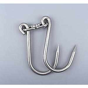 4 Packs Swiveling Meat Hook,Alele Heavy Duty Stainless Steel Processing Butcher Hooks - Large Fish,Hunting,Carcass Hanging Hook
