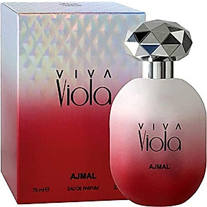 Viva Viola for Women EDP - 75 ML (2.5 oz) | Arabian Perfumery | Rich Floral Accord on Top w/Raspberry, Voluminous Rose & White Flowers Heart, Patchouli & Musk Base | Adventure of its Own | by Ajmal