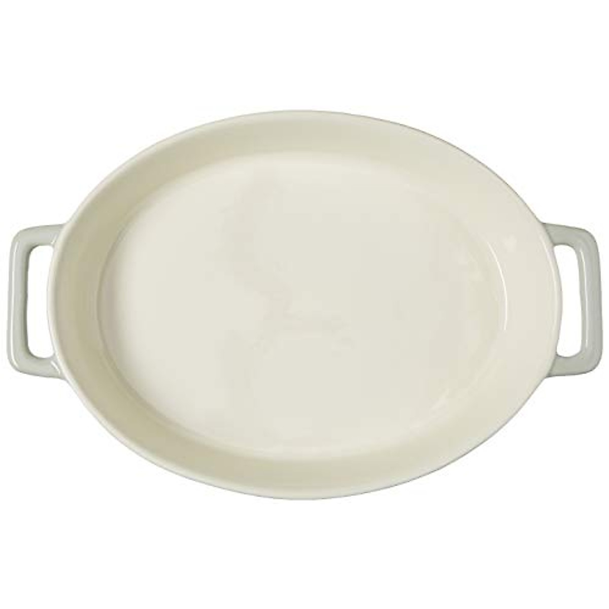 LE REGALO Stoneware Oval Baking Dish, 14x9.5x2.5, White